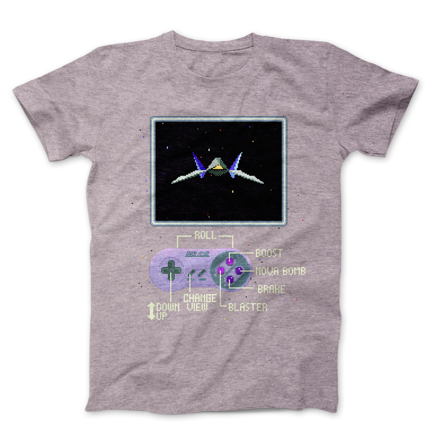 Arwing Training - PixelRetro Video Game T-shirts - Nintendo Star Fox