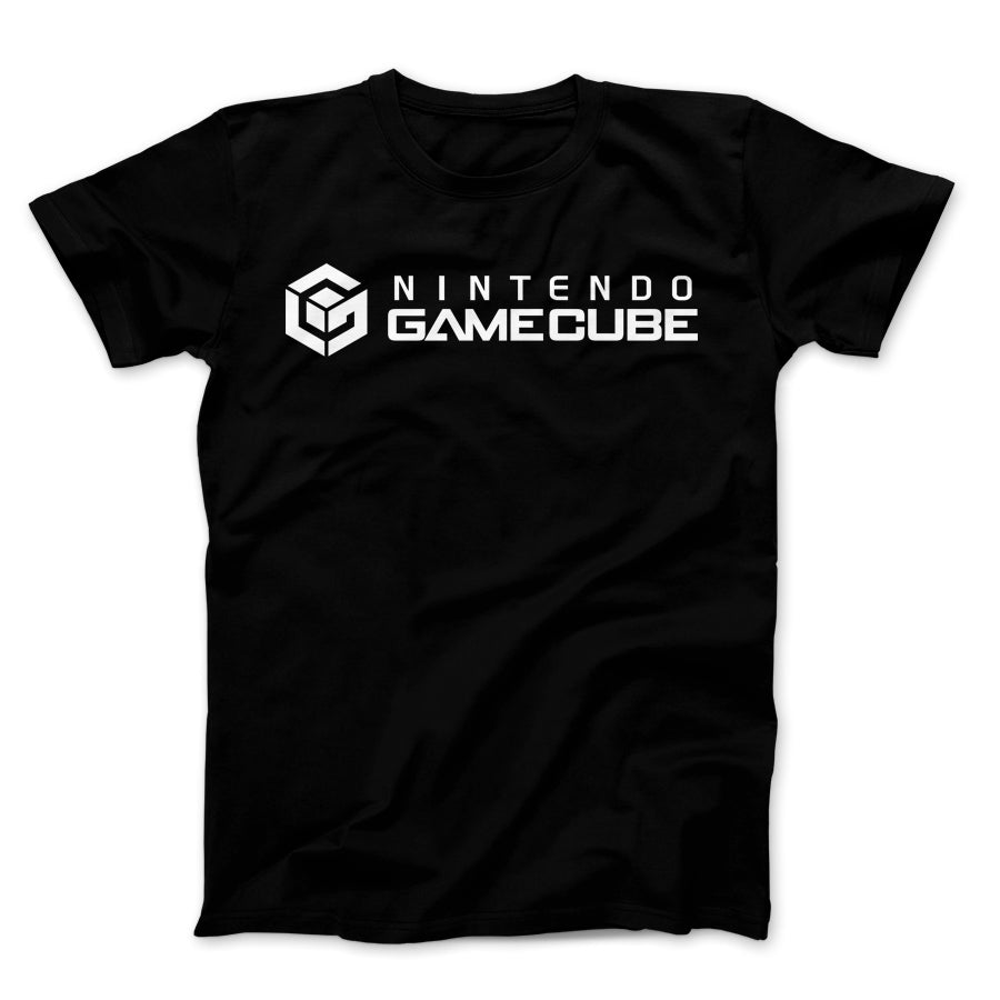 GCN Even All White on Black - PixelRetro Video Game T-shirts - GameCube