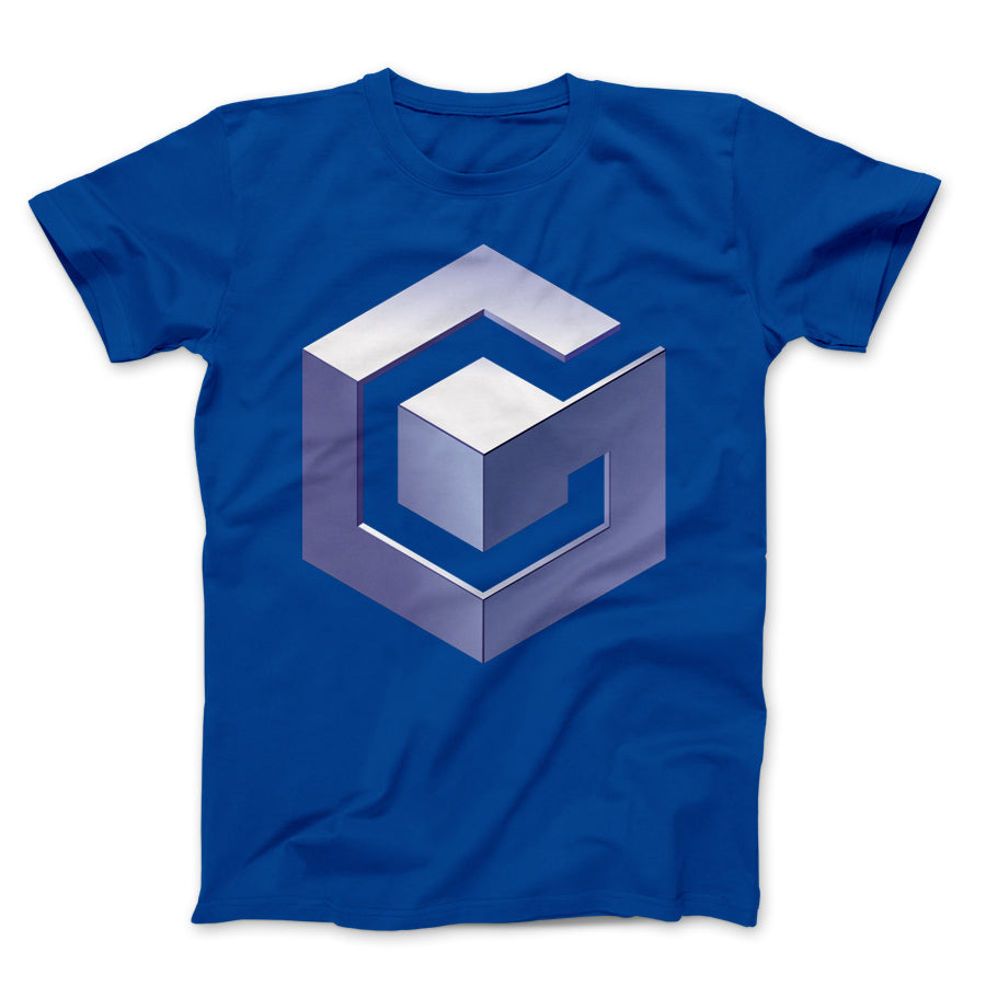 GCN Logo on Royal - PixelRetro Video Game T-shirts - NES