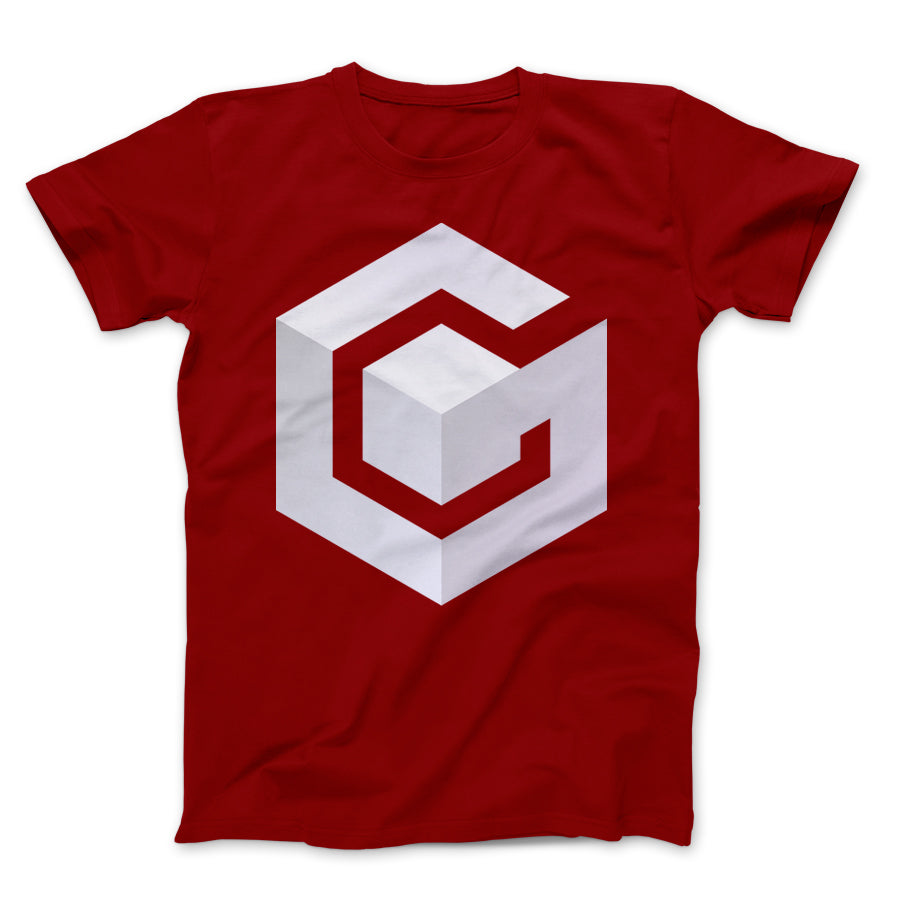 GCN White Logo on Gray - PixelRetro Video Game T-shirts - GameCube