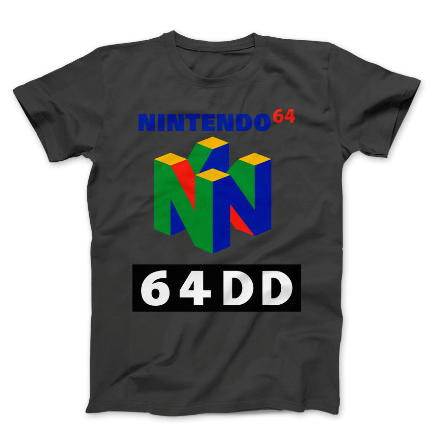 64DD 64 Logo On White - PixelRetro Video Game T-shirts - 64