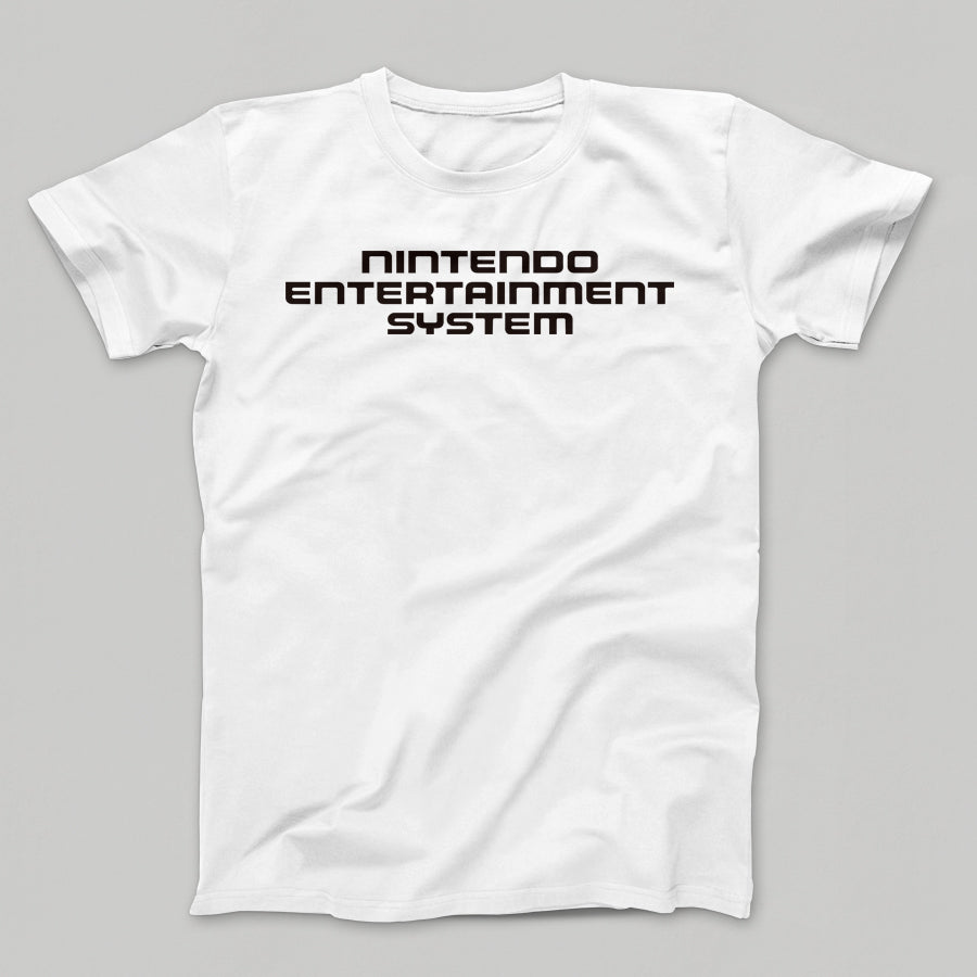Nes Text Black on White - PixelRetro Video Game T-shirts - NES
