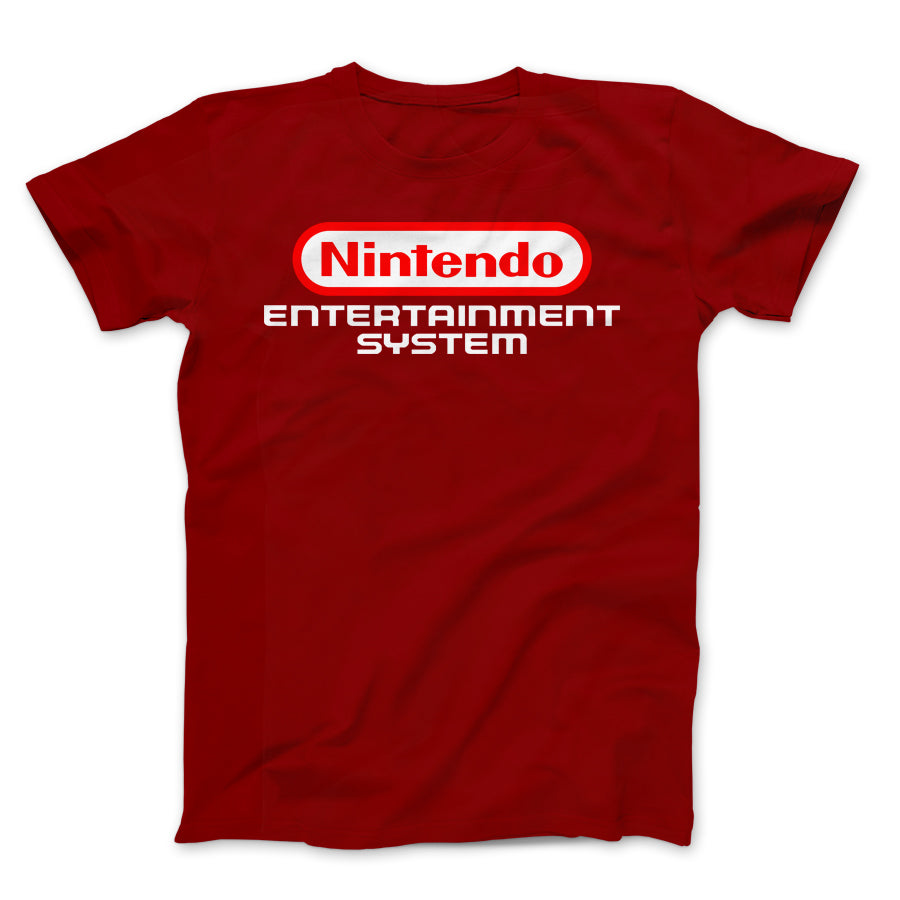 NES Logo White Text on Colors - PixelRetro Video Game T-shirts - NES
