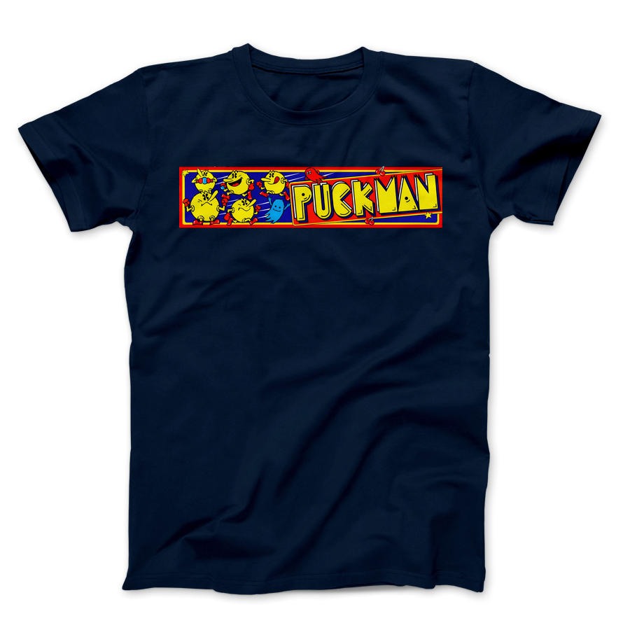 Puck Man - PixelRetro Video Game T-Shirt- Retro Arcade - Pacman