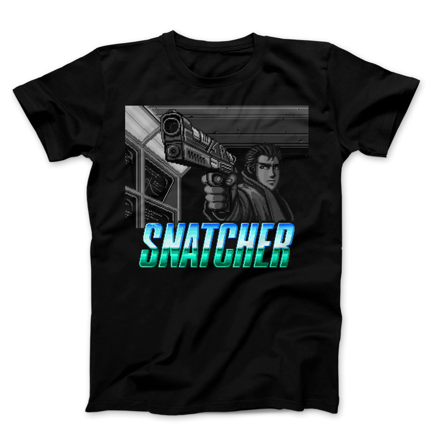 Snatcher Cyber Punk Adventure - PixelRetro Video Game T-shirts - 16-Bit ...