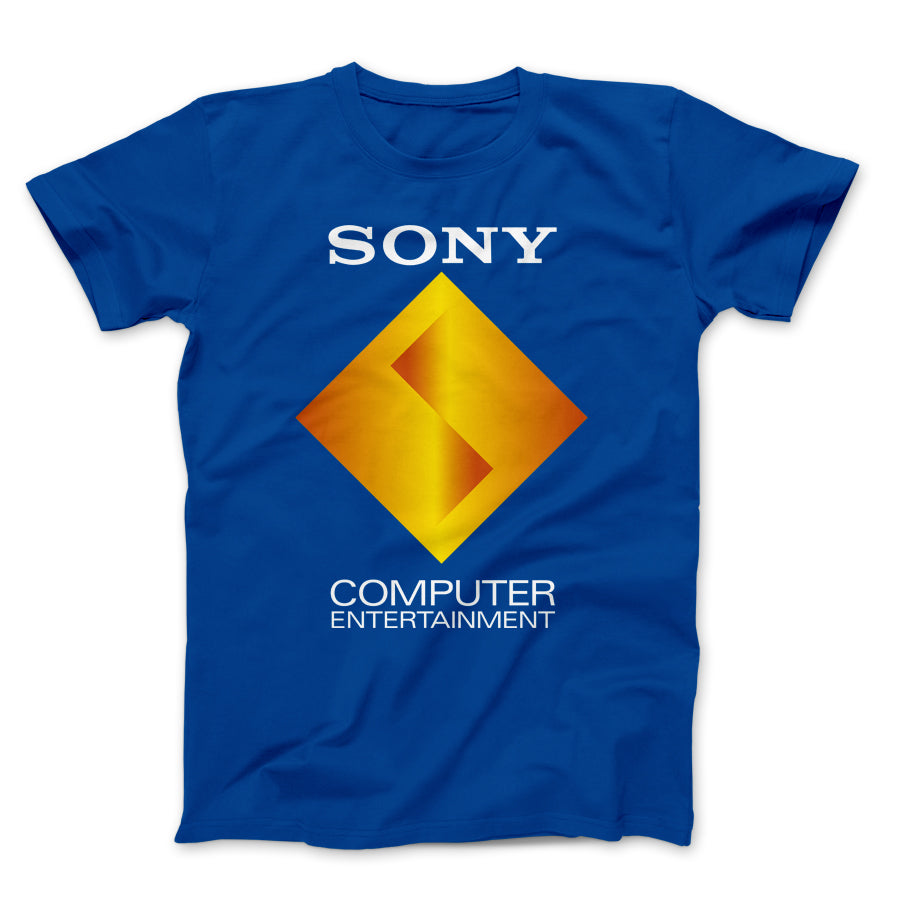 SCE Icon Logo on Royal - PixelRetro Video Game T-shirts - GameCube