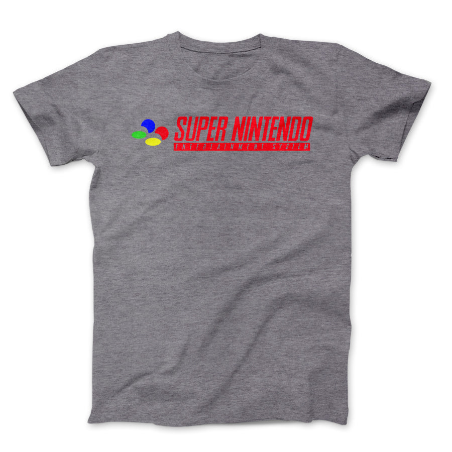 SNES 4 Button Heather - PixelRetro Video Game T-shirts - NES